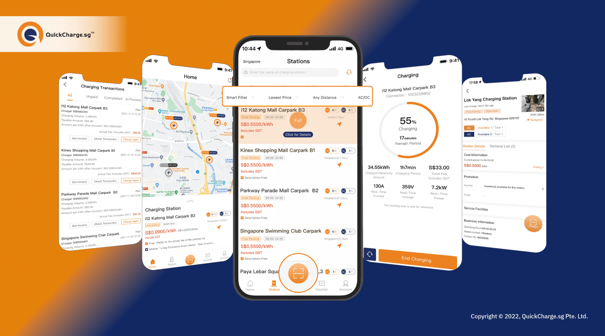 Mobile App - QuickCharge.sg